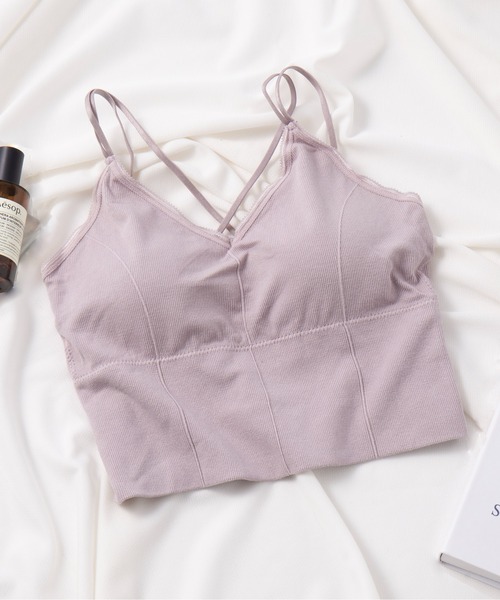 SETUP7（セットアップセブン）の「【SETUP7】スポーツブラ カップ付きキャミソール インナー KNF049 ※（キャミソール）」 - WEAR