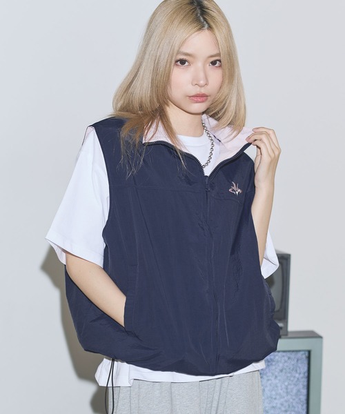 MSG（エムエスジー）の「ナイロン リバーシブルドローコードスタンドネックベスト【UNISEX】（ベスト）」 - WEAR