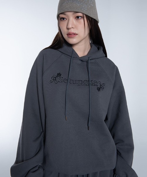SETUP-EXE（セットアップエグゼ）の「【SETUP‐EXE/セットアップエグゼ】Rose logo raglan Hoodie/ロゴフー ...