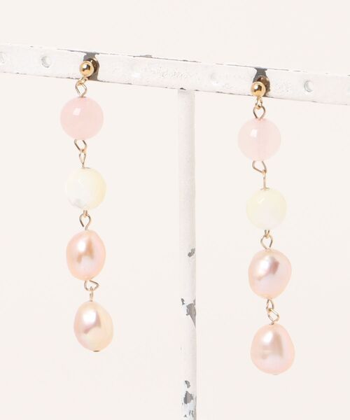 rurururu/淡水パールとローズクォーツ＆マザーパールの14kgfピアス（ピアス（両耳用））｜tone（トーン）のファッション通販 ...