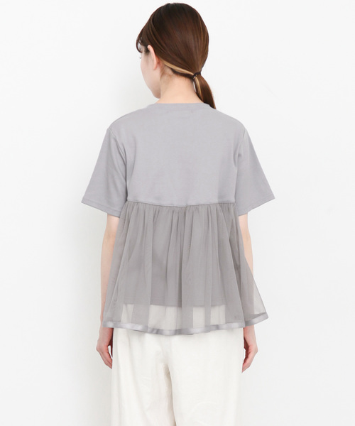 KBF（ケイビーエフ）の「チュール切替Tシャツ（Tシャツ/カットソー）」 - WEAR