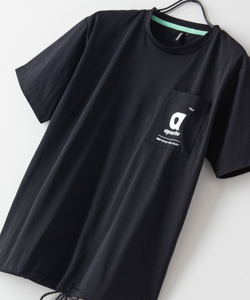 JEANS MATE（ジーンズメイト）の「【APORITO/アポリト】UVカット ドライ（速乾） ストレッチ性 裾ドローコード ポケット付きドロストTシャツ（Tシャツ/カットソー）」 - WEAR