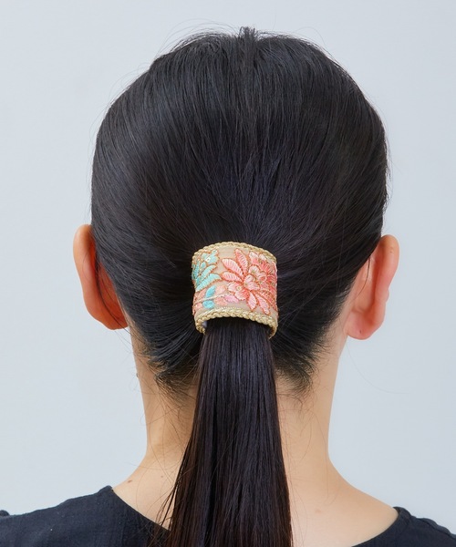 Zoule ゾーラ embroidery cuff30 フラワー刺繍ヘアカフ(ヘアーカフス）（ヘアピン）｜Zoule（ゾーラ）のファッション ...