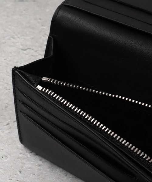 セール】【DUNHILL/ダンヒル】本革 ロゴ刻印メタルプレート 長財布