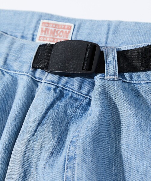 HINSON（ヒンソン）の「HINSON/ヒンソン ワイドテーパードシルエット ウェービングベルト ベイカーデニムパンツ/クライミングパンツ（デニムパンツ）」 - WEAR