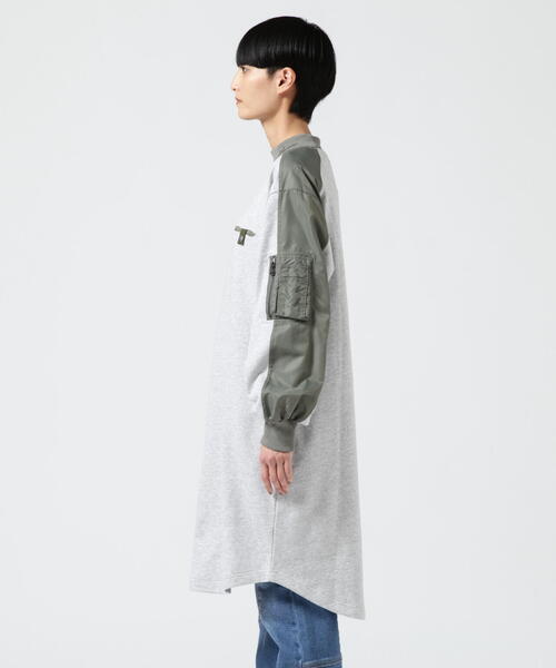 AVIREX（アヴィレックス）の「MILITARY SWEAT ONEPIECE / ミリタリースウェットワンピース / AVIREX / ア ...