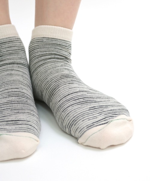 stample（スタンプル）の「ペンシルボーダーアンクルソックス 3P（ソックス/靴下）」 - WEAR