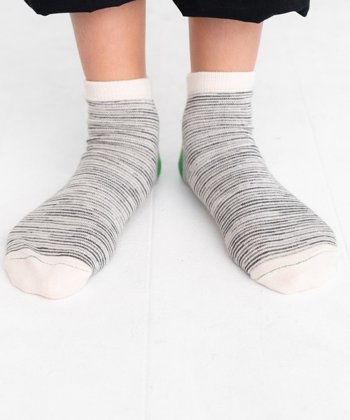 stample（スタンプル）の「ペンシルボーダーアンクルソックス 3P（ソックス/靴下）」 - WEAR
