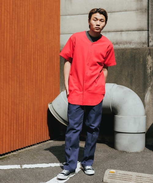 shaka wear/シャカウェア 7.5 OZ BASEBALL JERSEY ベースボールシャツ ノーカラー（Tシャツ/カットソー ...