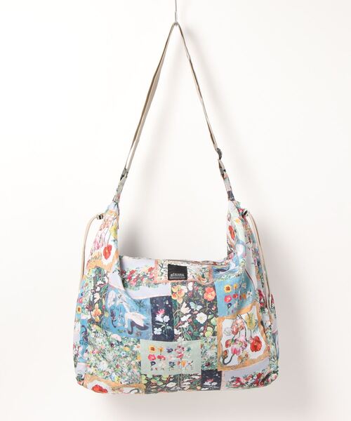 SUPER HAKKA（スーパーハッカ）の「「glanta」アーティストコラボ「flower patchwork」プリントギャザーショルダーバッグ（ショルダーバッグ）」 - WEAR