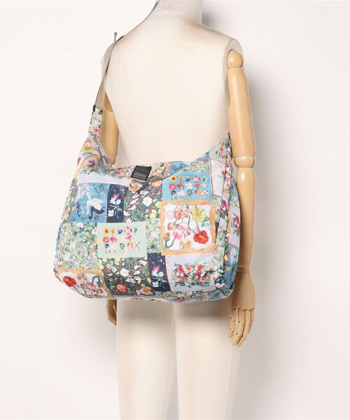 SUPER HAKKA（スーパーハッカ）の「「glanta」アーティストコラボ「flower patchwork」プリントギャザーショルダーバッグ（ショルダーバッグ）」 - WEAR