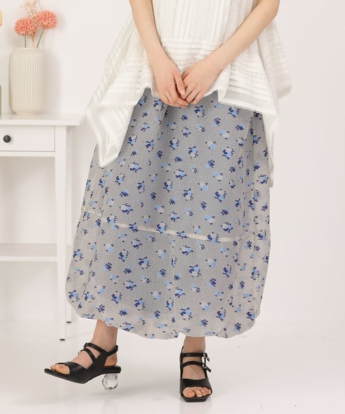 osharewalker（オシャレウォーカー）の「『花柄シアーバルーンスカート』（スカート）」 - WEAR