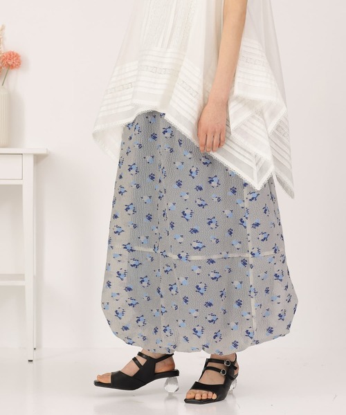 osharewalker（オシャレウォーカー）の「『花柄シアーバルーンスカート』（スカート）」 - WEAR
