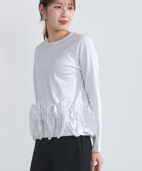 PICCIN PERLA（ピッチンペルラ）の「裾フリルプルオーバー（Tシャツ/カットソー）」 - WEAR