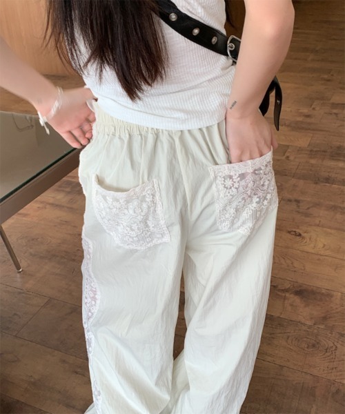 by muni:r（バイ ムニール）の「シースルーレースラインバンディングパンツ/2024 SS COLLECTION（その他パンツ）」 - WEAR