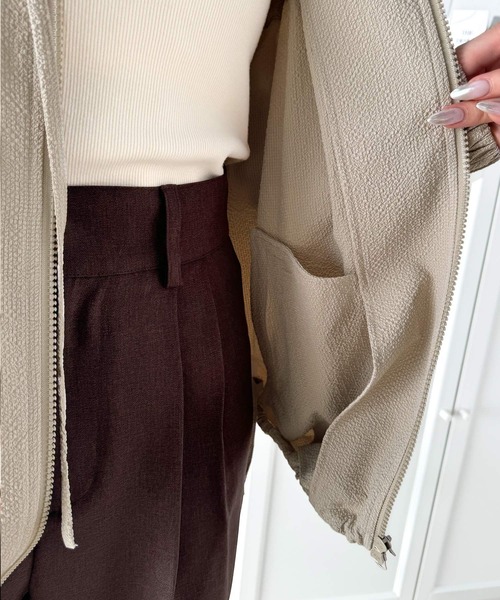 classicalelf（クラシカルエルフ）の「トレンド感たっぷりダブルジップリボンJK（ブルゾン）」 - WEAR