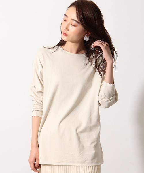 OZOC（オゾック）の「 【26(S)/50(L)WEB限定サイズ】【洗える】GIZA COTTONレイヤードロンT（Tシャツ/カットソー）」 - WEAR