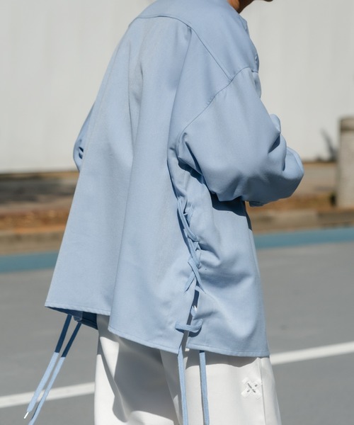 Adoon plain（アドーンプレーン）の「【Adoon plain】サイドデザインバンドカラーシャツ（シャツ/ブラウス）」 - WEAR