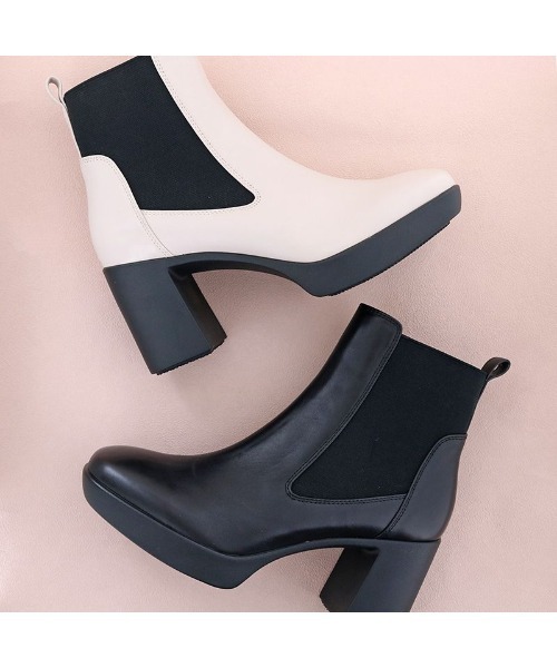 あしながおじさん（アシナガオジサン）の「ヒールアップサイドゴアブーツ -2410135（ブーツ）」 - WEAR