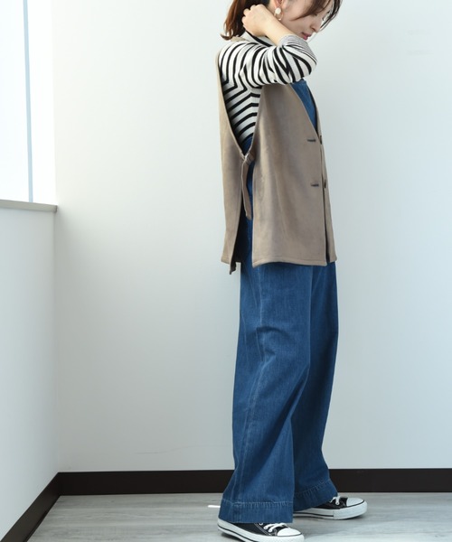 INTERPLANET（インタープラネット）の「【WEB限定】サイドDカンフェイクスエードジレ（ベスト）」 - WEAR