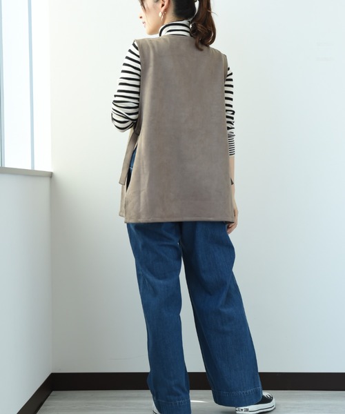 INTERPLANET（インタープラネット）の「【WEB限定】サイドDカンフェイクスエードジレ（ベスト）」 - WEAR