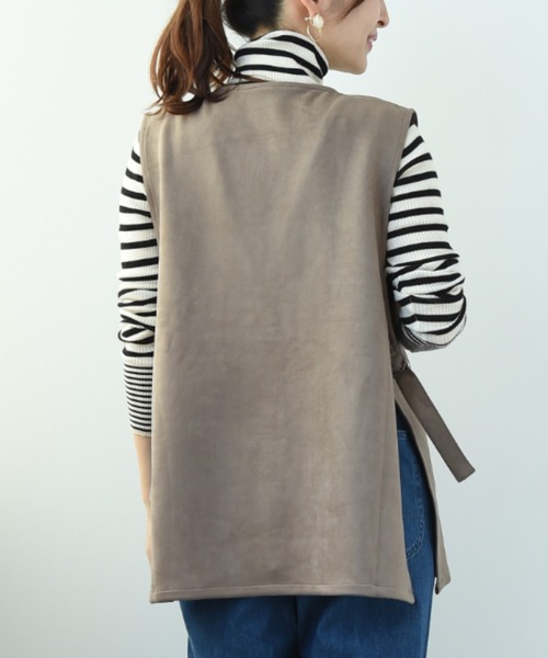 INTERPLANET（インタープラネット）の「【WEB限定】サイドDカンフェイクスエードジレ（ベスト）」 - WEAR