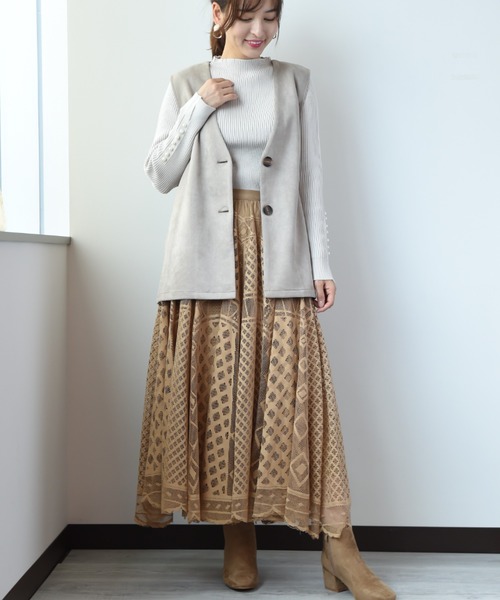 INTERPLANET（インタープラネット）の「【WEB限定】サイドDカンフェイクスエードジレ（ベスト）」 - WEAR