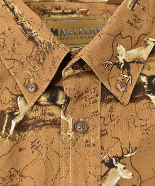 VINTAGE（ヴィンテージ）の「【ヴィンテージ古着】MAGELLAN アニマルプリント シカ総柄 ボタンダウン 長袖シャツ（シャツ/ブラウス ...