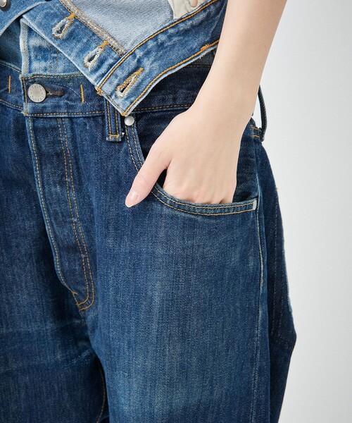 STUDIOUS（ステュディオス）の「【QUITO/キイト】W WAIST DENIM PT/ダブルウエストデニム（デニムパンツ）」 - WEAR