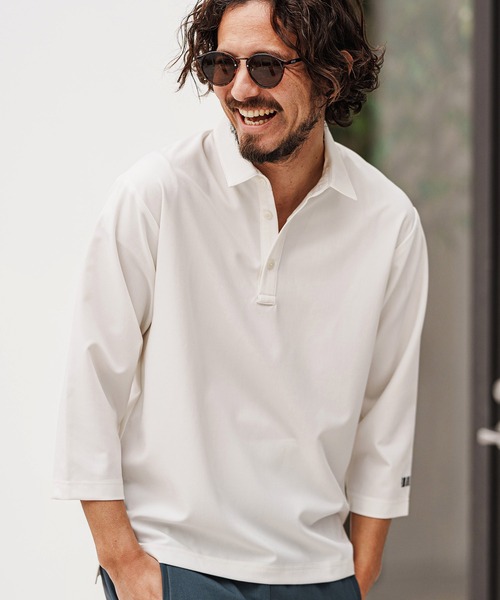 ms6010- Light Oxford 3-4 Sleeve Polo Shirts ポロシャツ（ポロシャツ）｜felkod（フィルコッド ...