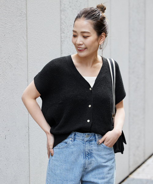 【ブランド古着】【Simplicite】ニットベスト（ベスト）｜B.C STOCK（ベーセーストック）のファッション通販 - ZOZOUSED