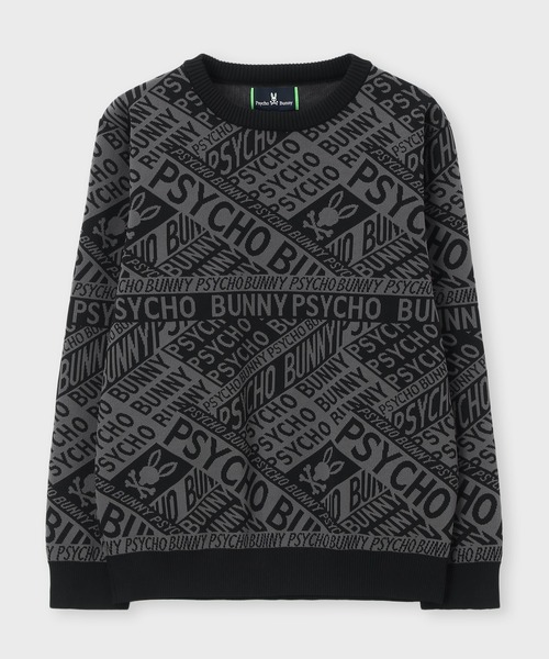 GOLF]総柄フォントロゴ オリジナルジャガードニット（ニット/セーター