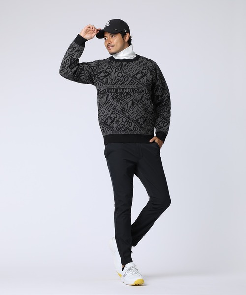 GOLF]総柄フォントロゴ オリジナルジャガードニット（ニット/セーター