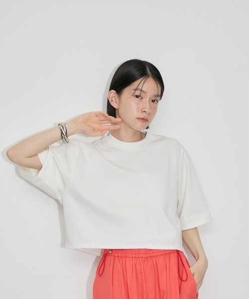 【セール】【洗える】クロップドフォルムT S/S（Tシャツ/カットソー）｜ADAM ET ROPE'（アダムエロペ）のファッション通販 ...