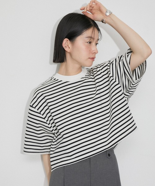 【セール】【洗える】クロップドフォルムT S/S（Tシャツ/カットソー）｜ADAM ET ROPE'（アダムエロペ）のファッション通販 ...