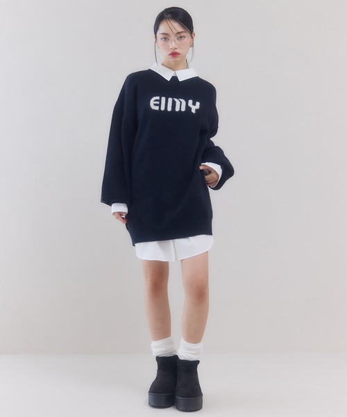 eimy istoire（エイミーイストワール）の「EIMYロゴニットワンピース（ワンピース）」 - WEAR