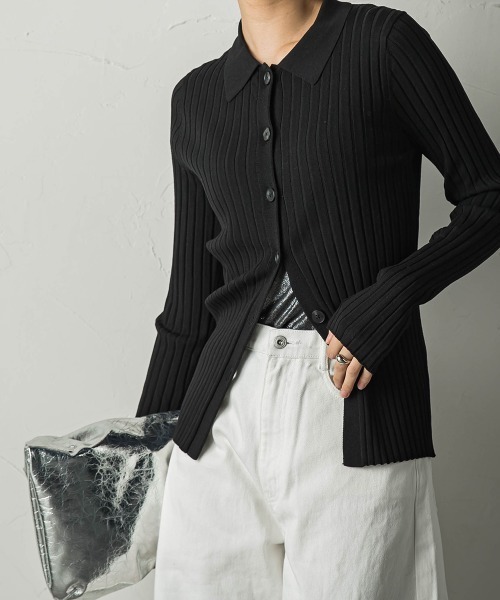 MAYSON GREY（メイソングレイ）の「リブポロニットプルオーバー（ニット/セーター）」 - WEAR