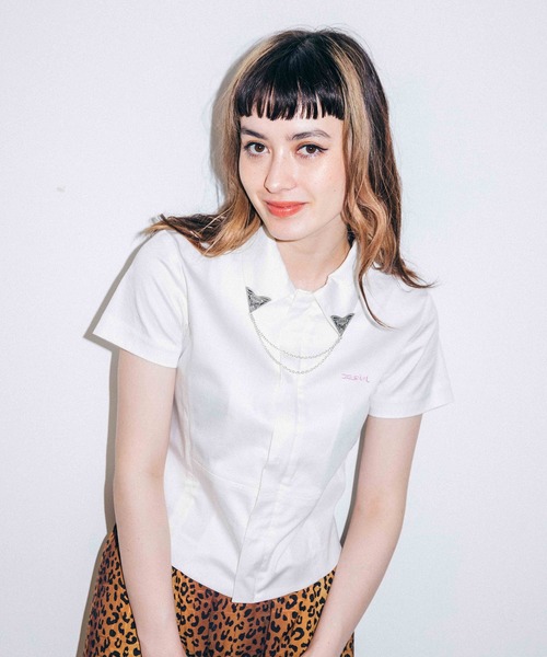 X Girl(エックスガール)の「fitted Shirt(シャツブラウス)」 Wear