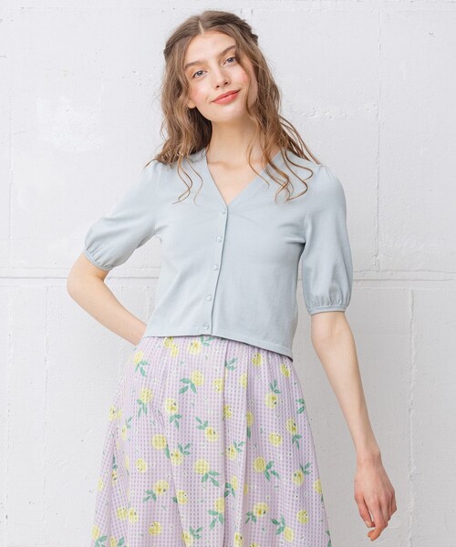 TOCCA（トッカ）の「【WEB限定】【TOCCA LAVENDER】Short-sleeved Cardigan カーディガン（カーディガン/ボレロ）」 - WEAR