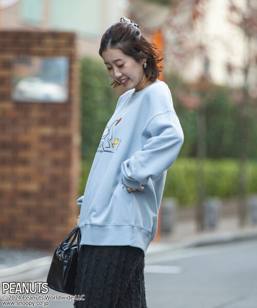 coen（コーエン）の「PEANUTS(ピーナッツ)×coen 裏毛クルーネックスウェット（Tシャツ/カットソー）」 - WEAR