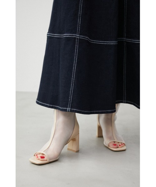 AZUL BY MOUSSY（アズールバイマウジー）の「OPEN TOE SHEER SHORT BOOTS/オープントーシアーショートブーツ（ブーツ）」 - WEAR