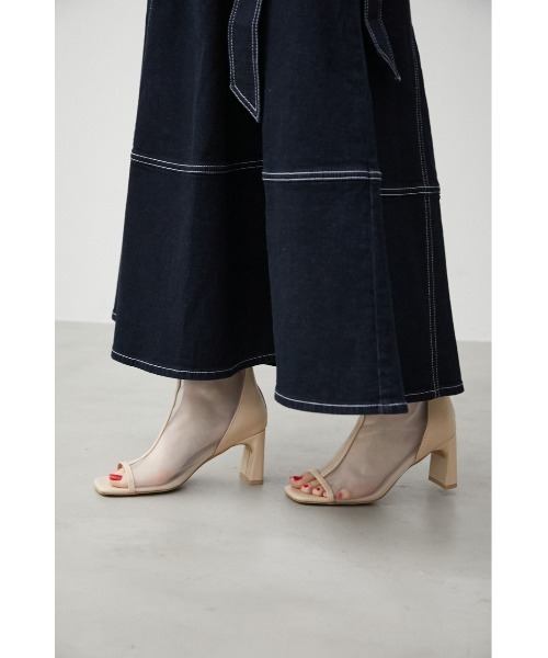 AZUL BY MOUSSY（アズールバイマウジー）の「OPEN TOE SHEER SHORT BOOTS/オープントーシアーショートブーツ（ブーツ）」 - WEAR