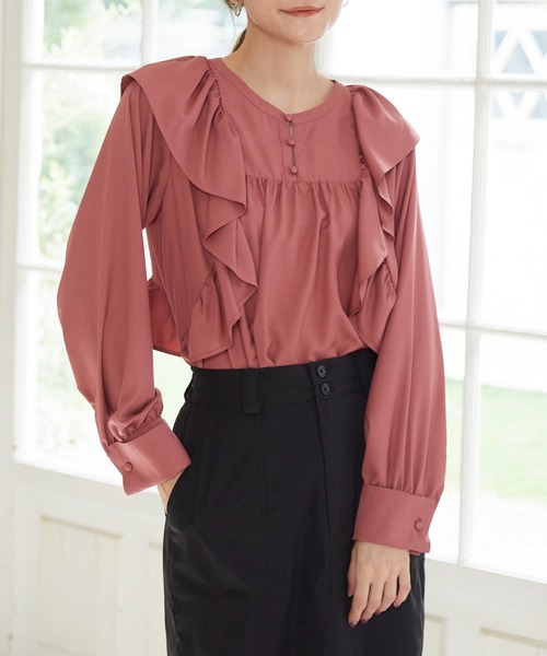 Rewde（ルゥデ）の「フリルブラウス（1R13-09153）（シャツ/ブラウス）」 - WEAR