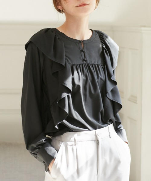 Rewde（ルゥデ）の「フリルブラウス（1R13-09153）（シャツ/ブラウス）」 - WEAR