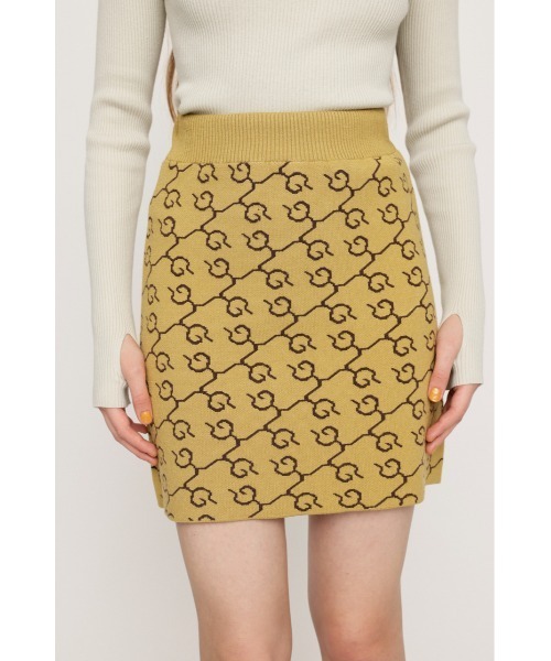 SLY（スライ）の「【限定展開】MONOGRAM JACQUARD S/SK モノグラム ジャガード ショート スカート ミニスカート ...