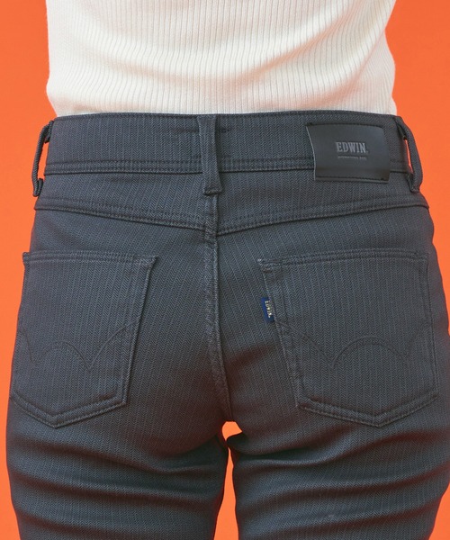 【セール】EDWIN LADIES 『裏フリースであったかい。』インターナショナルベーシックBODY FIREゆったりストレート暖かいデニムパンツ【暖】（デニムパンツ）｜EDWIN（エドウィン ...