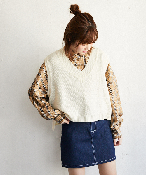 PairPair（ペアペア）の「Vネックニットベスト（ベスト）」 - WEAR