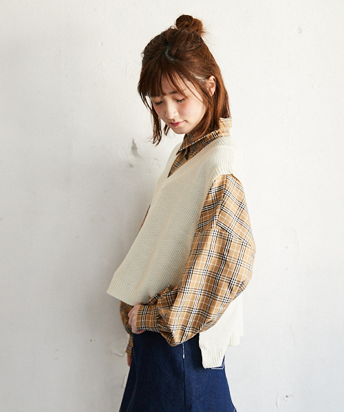 PairPair（ペアペア）の「Vネックニットベスト（ベスト）」 - WEAR