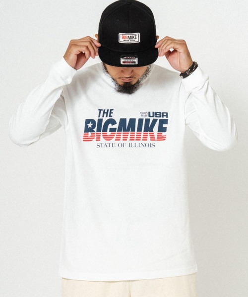 BIG MIKE（ビッグマイク）の「BIG MIKE ビックマイク/ 24春夏新作 USAカラー 長袖プリントTシャツ ロンT 102418301（Tシャツ/カットソー）」 - WEAR