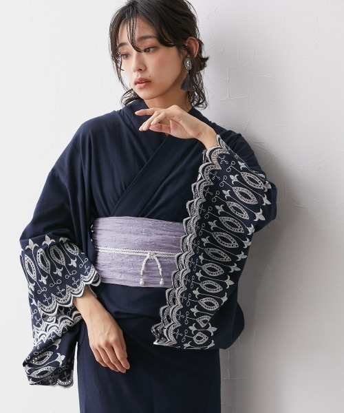 Neina（ネイナ）の「【ドロップ】【浴衣】デザイン刺しゅう浴衣（ゆかた＋へこ帯） Neina（浴衣）」 - WEAR